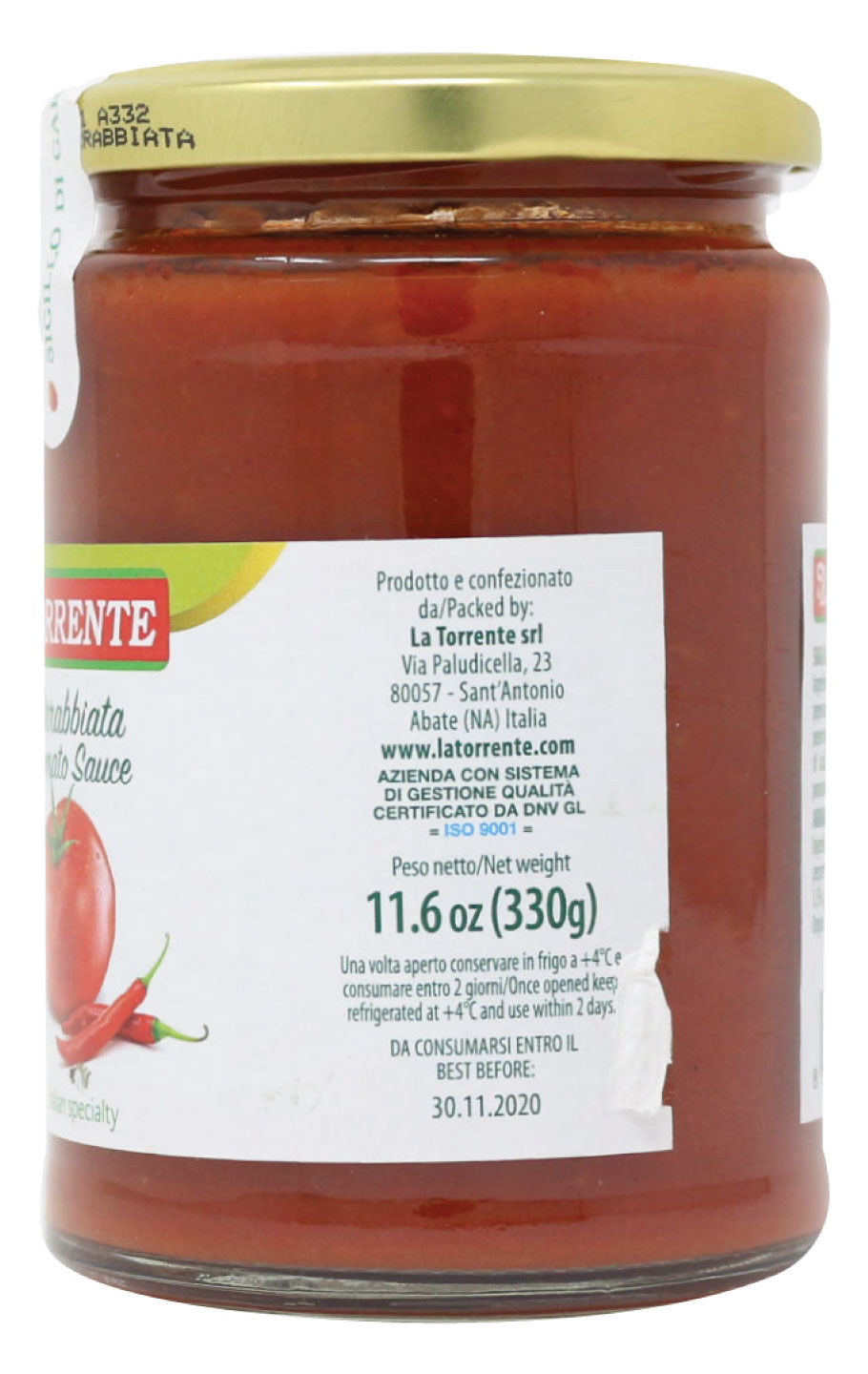La Torrente Arrabbiata Tomato Sauce - Artisanal Italian Foods