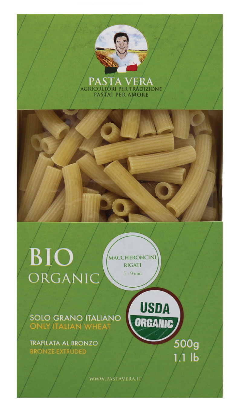 Pasta Vera Organic Maccheroncini Rigate Pasta - Artisanal Italian Foods