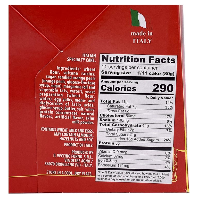Bell’Amore Panettone Bread Large Traditional Italian Cake 2lbs ...