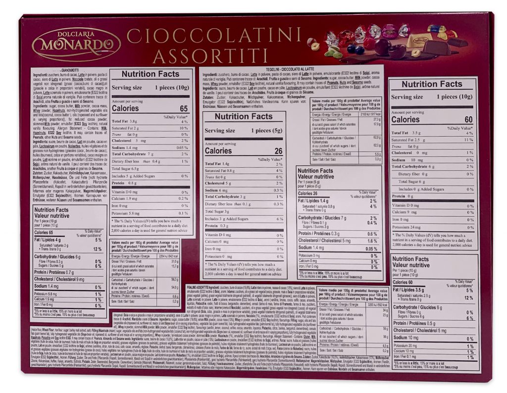 Dolciaria Monardo Assorted Imported Italian Chocolates Box 200g ...