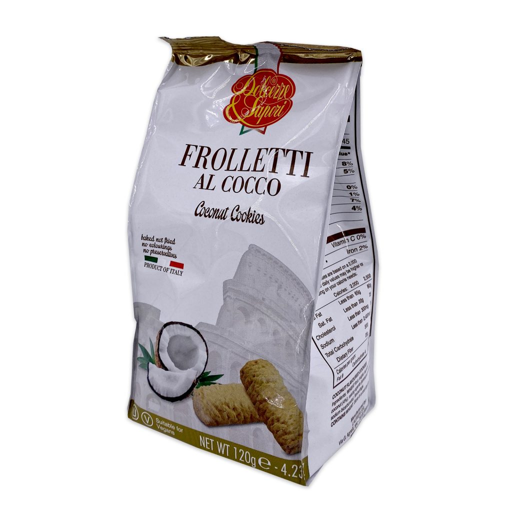 Frolletti Al Cocco Coconut Italian Cookies 120g - Artisanal Italian Foods