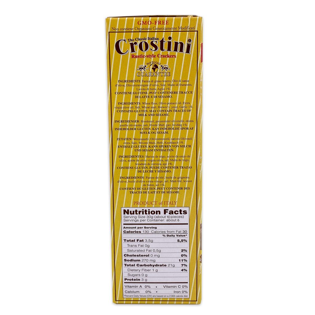 Pan Ducale Crostini Garlic Italian Crackers 200g - Artisanal Italian Foods