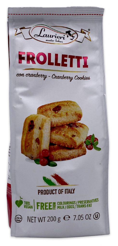Laurieri Frolletti Cranberry Italian Cookies 200g - Artisanal Italian Foods