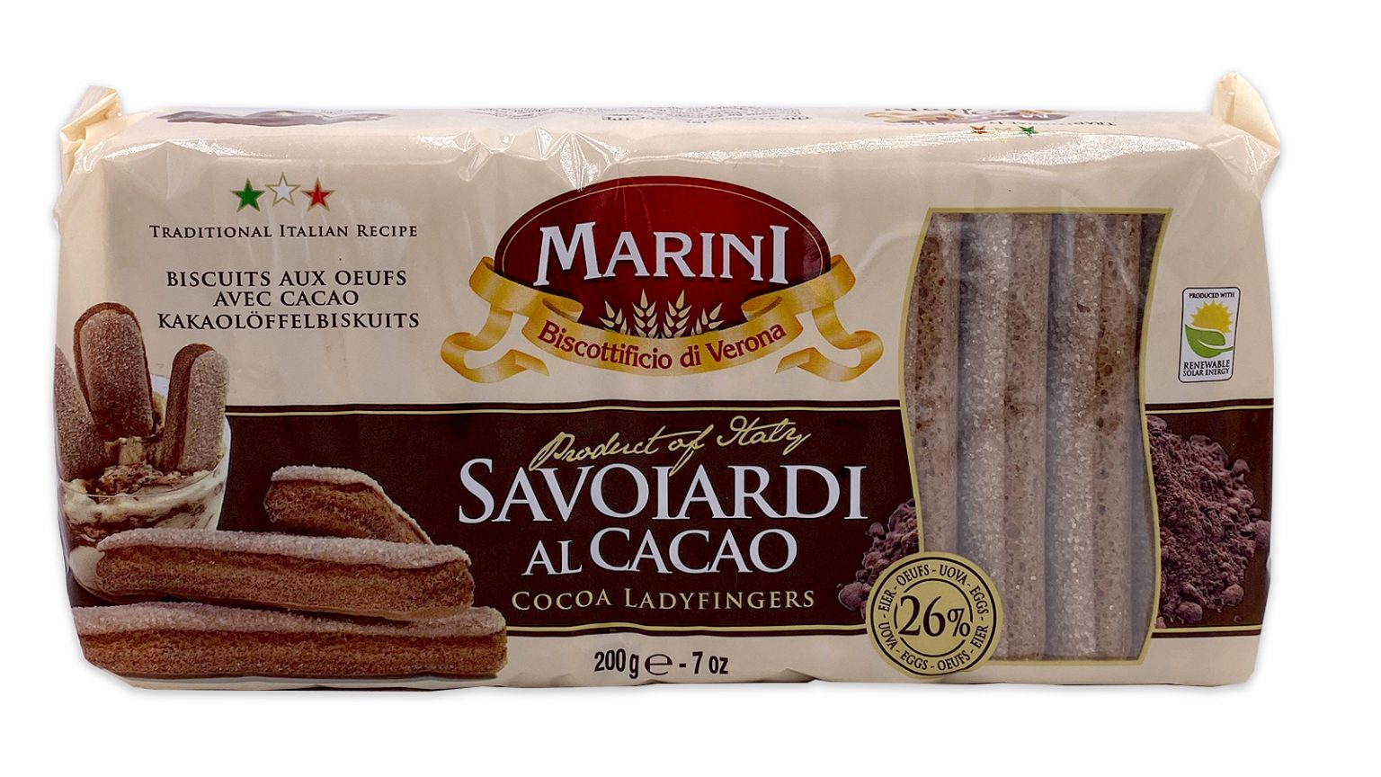 Marini Italian Chocolate Ladyfingers Cookies Savoiardi Al Cacao ...