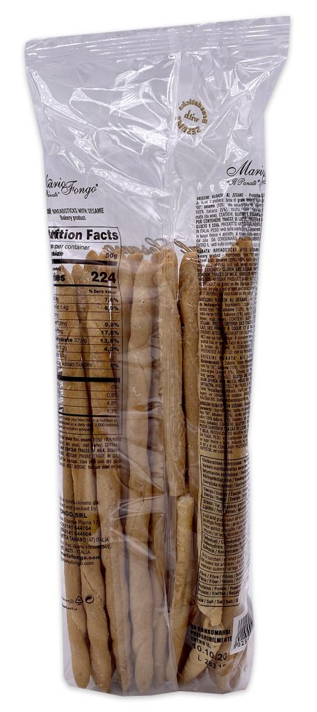 Mario Fongo Hand-Stretched Sesame Breadsticks - Artisanal Italian Foods