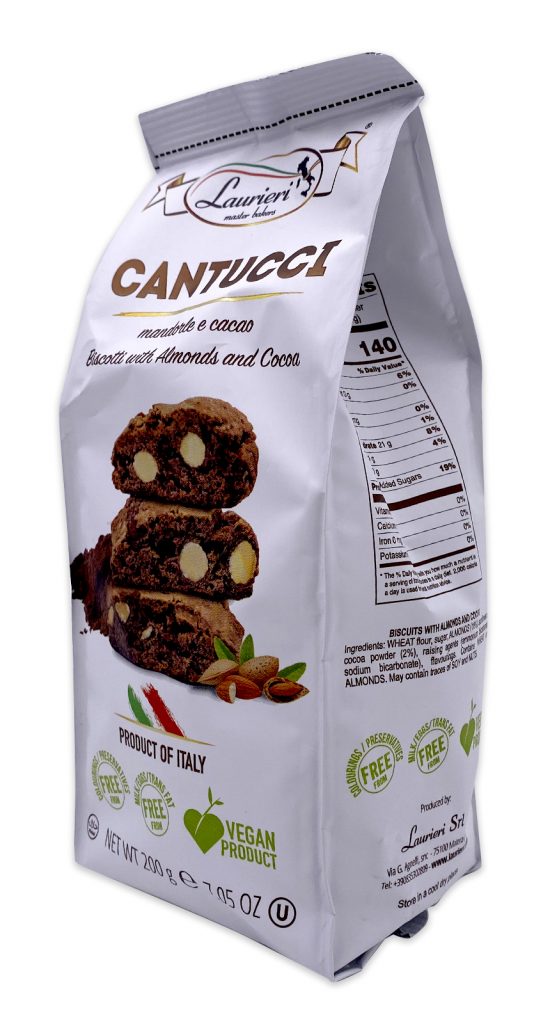Laurieri Italian Chocolate Almond Biscotti 200g - Artisanal Italian Foods