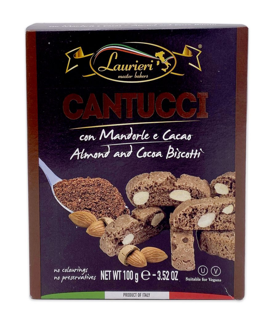 Laurieri Cantucci Italian Chocolate Almond Biscotti 100g - Artisanal ...