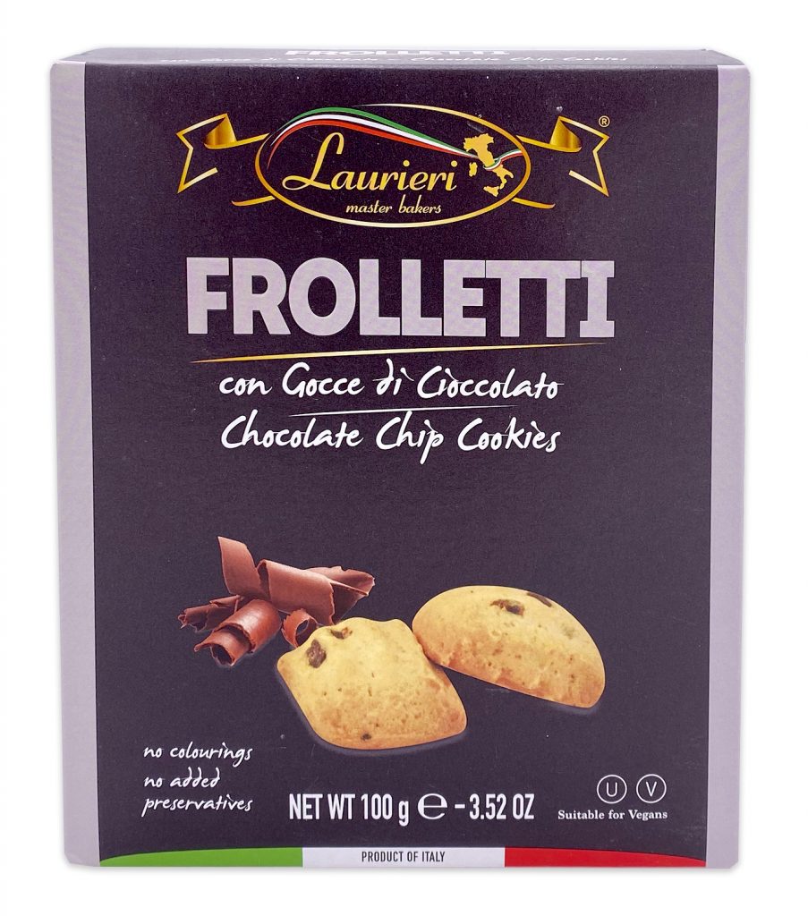 Laurieri Italian Chocolate Chip Frolletti Cookies 100g - Artisanal ...