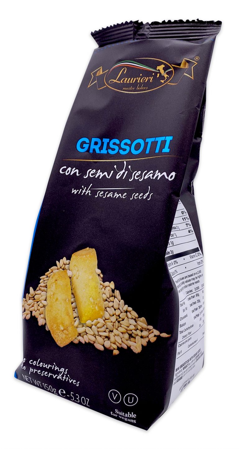 Laurieri Italian Grissotti Sesame Seeds Mini Breadsticks 150g ...