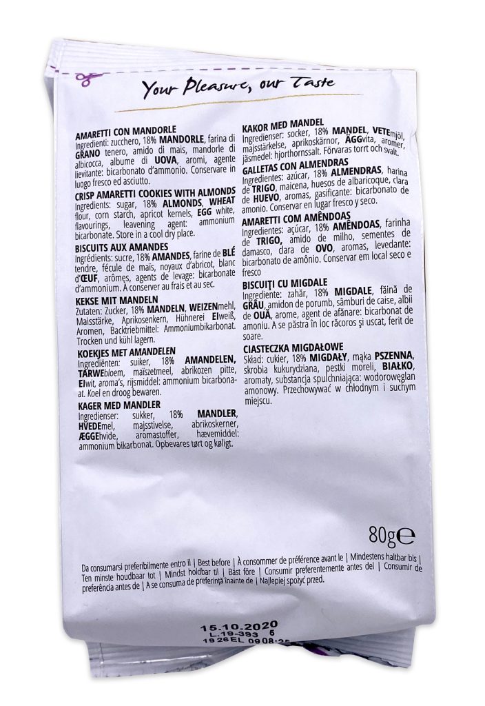 Laurieri Italian Amarettini Amaretti Cookies 80g - Artisanal Italian Foods