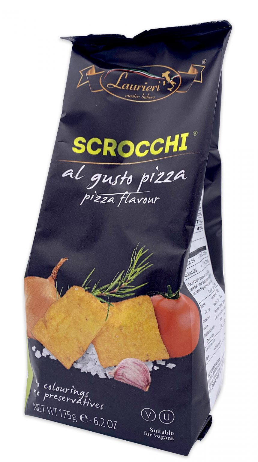Laurieri Scrocchi Italian Pizza Crackers 175g - Artisanal Italian Foods