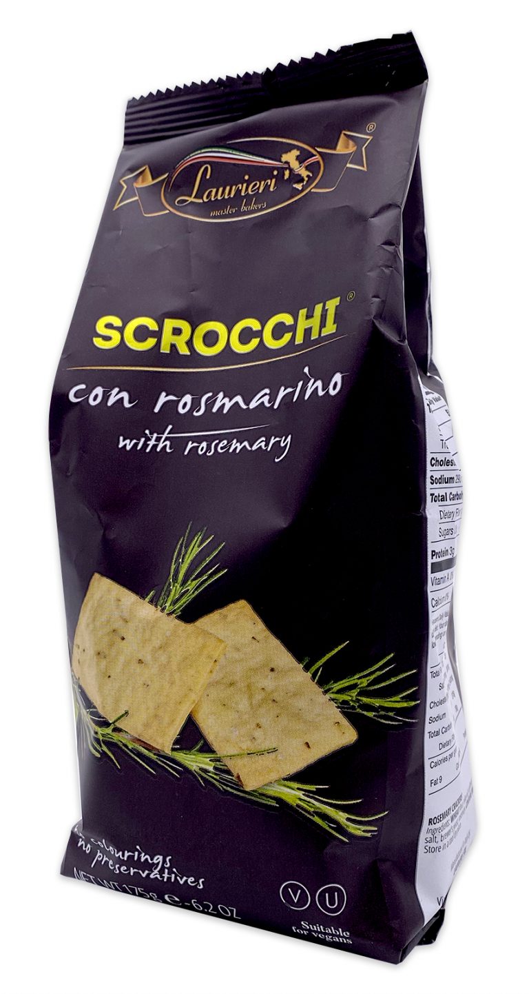 Laurieri Scrocchi Italian Rosemary Crackers 175g - Artisanal Italian Foods